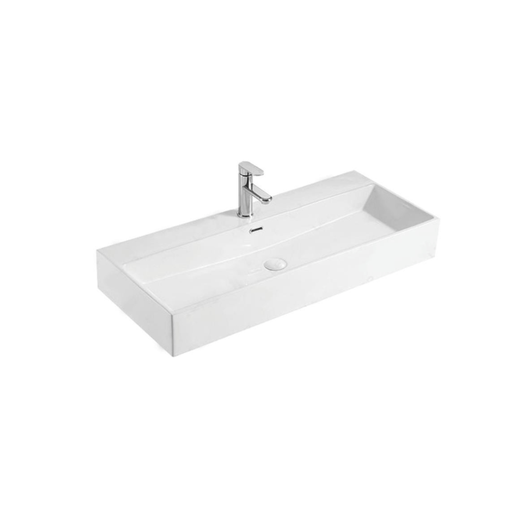 Long Rectangular Ceramic Wash Basin | FX-2215 - Hadayat Sons